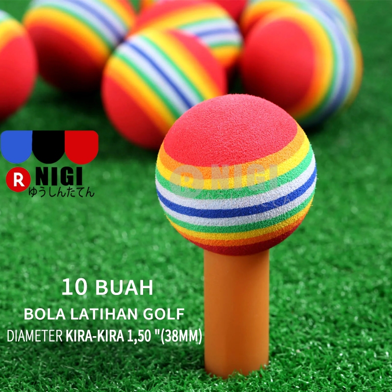 Jual NIGI 10pcs Bola Golf Bahan Busa Spons Warna Pelangi Untuk Golf ...