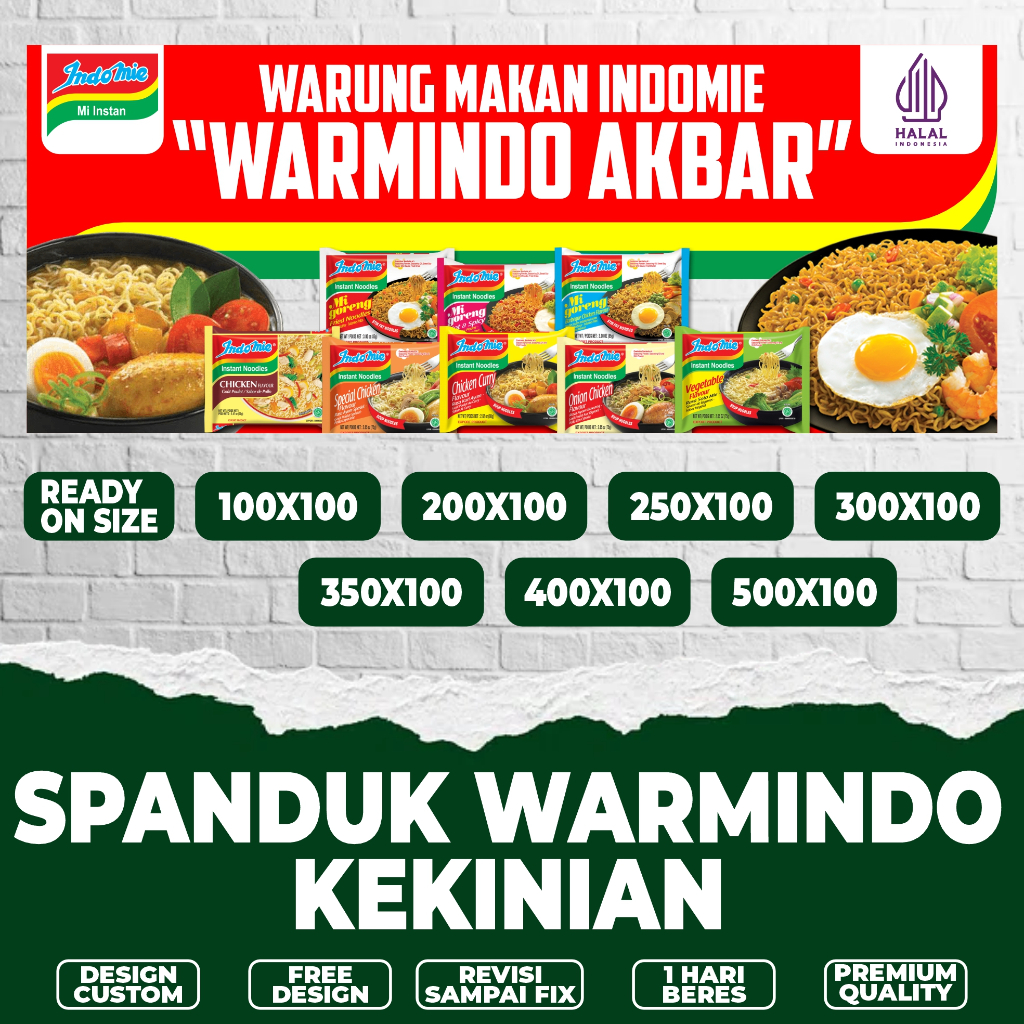Jual SPANDUK WARUNG MAKAN INDOMI / SPANDUK WARMINDO KEKINIAN / BANNER ...