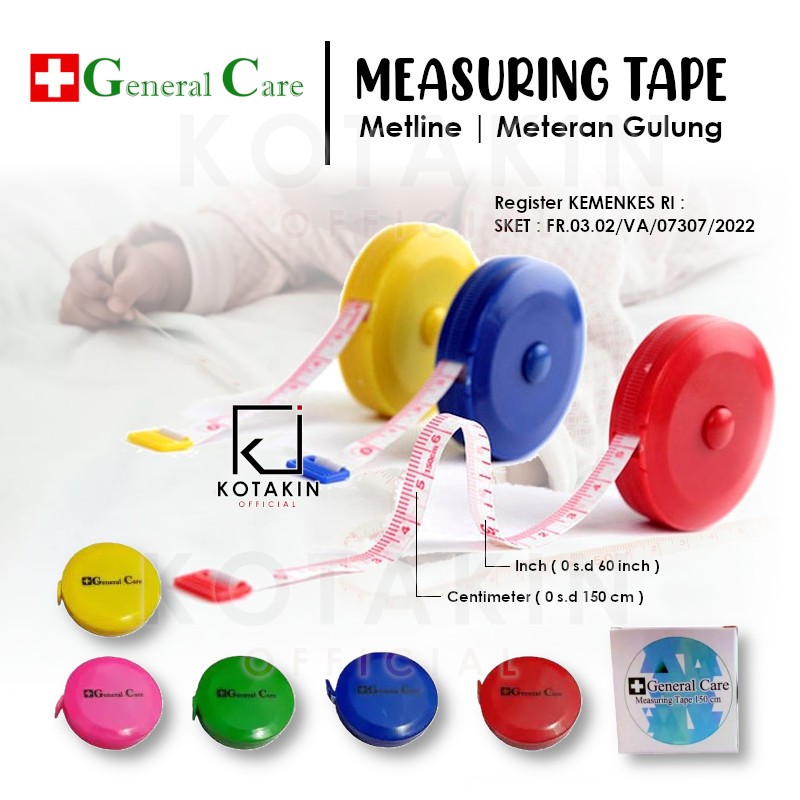 Jual Meteran Gulung General Care GC Onehealth - Medline 150cm ( Meteran ...