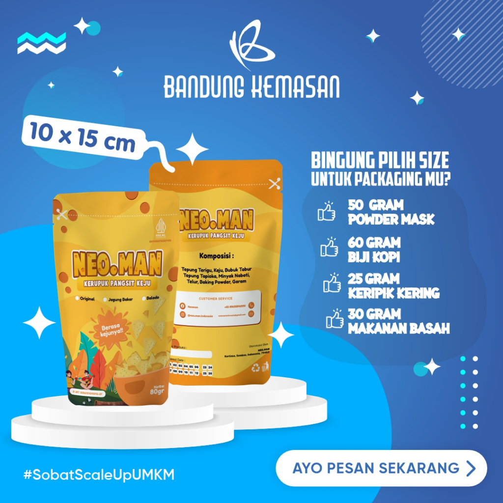 Jual Custom Cetak Kemasan Standing Pouch Makanan Unik Plastik Ziplock ...