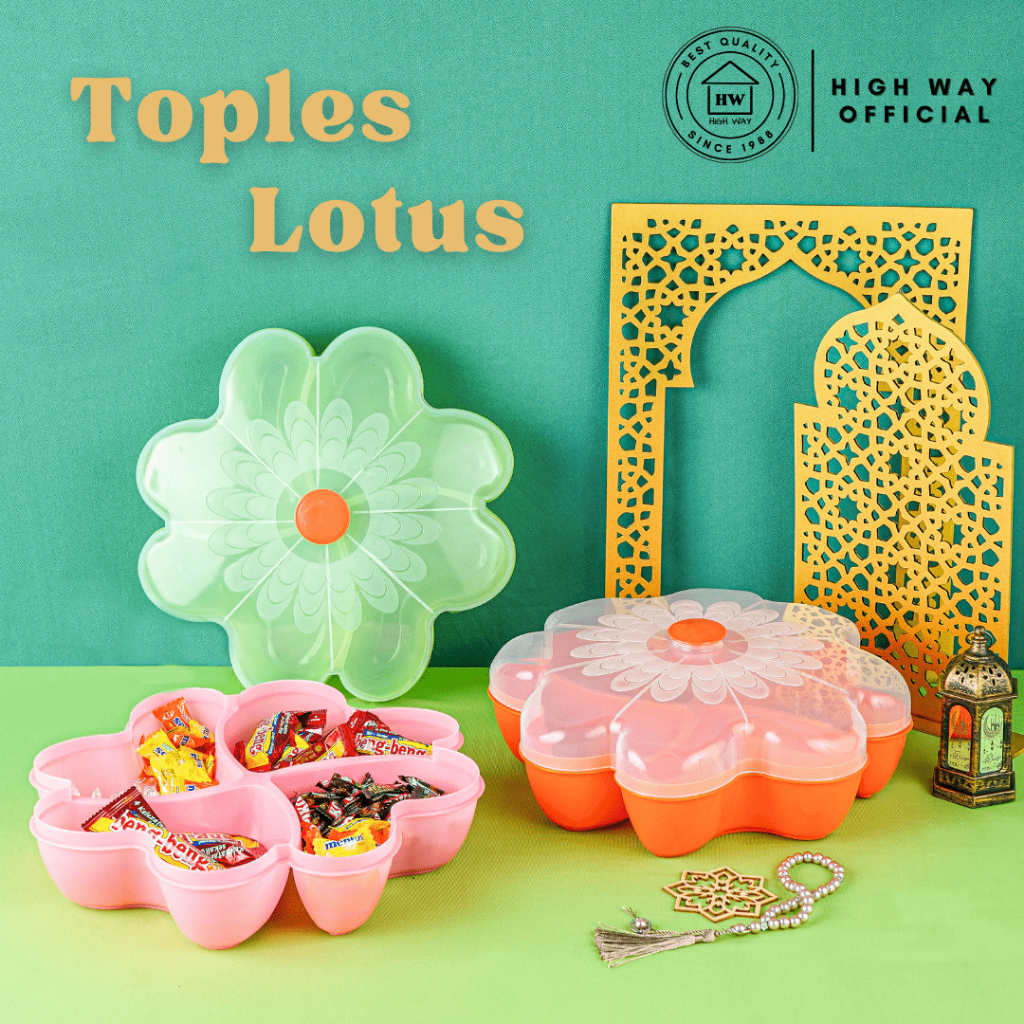 Jual HIGH WAY - Toples Bunga Lotus Sealware Plastik Sekat 4 Anti Pecah ...