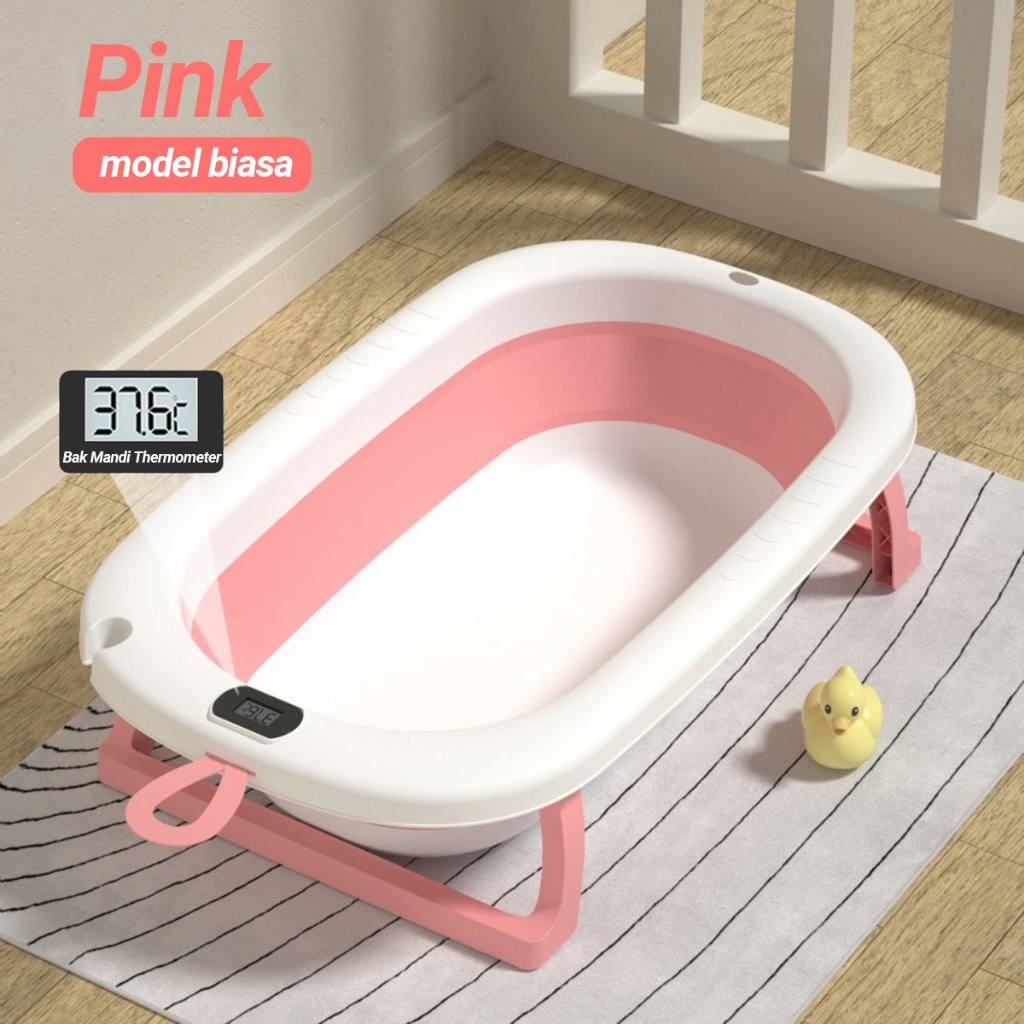 Jual Foldable Baby Bath Tub / Bak Mandi Bayi Lipat dengan Pengukur Suhu ...