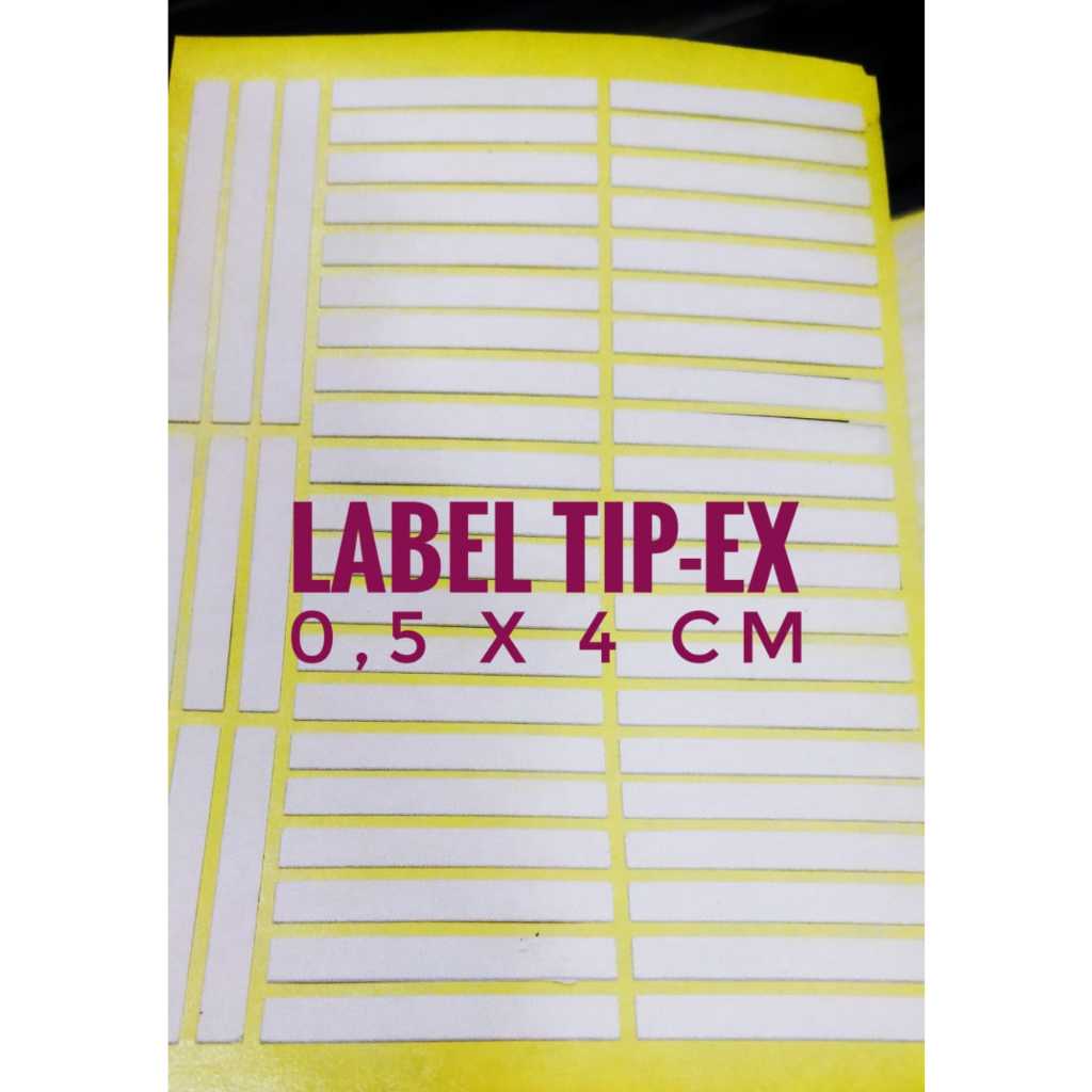 Jual Label Kecil Tip-Ex Kertas Sticker Tip-ex Label Tip-ex | Shopee ...