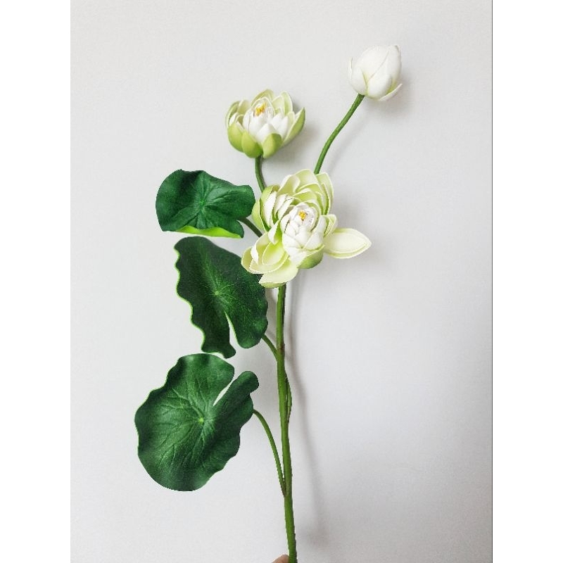 Jual Bunga Teratai Lotus Flower Jumbo Premium Dekor White | Shopee ...