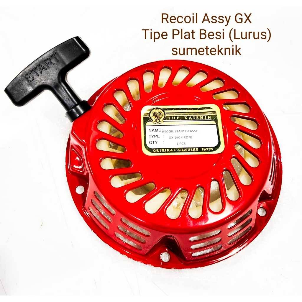 Jual Recoil Assy GX160 JF Tipe Plat Besi (Lurus) Recoil GX160 Tarikan GX160 Recoil Starter GX160 ...