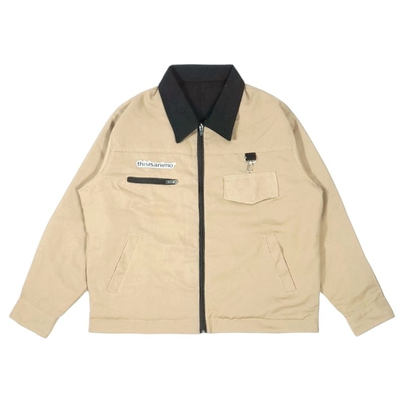 Jual Work Jacket Boxy - Infinity Khaki | Thisisanimo | Shopee Indonesia