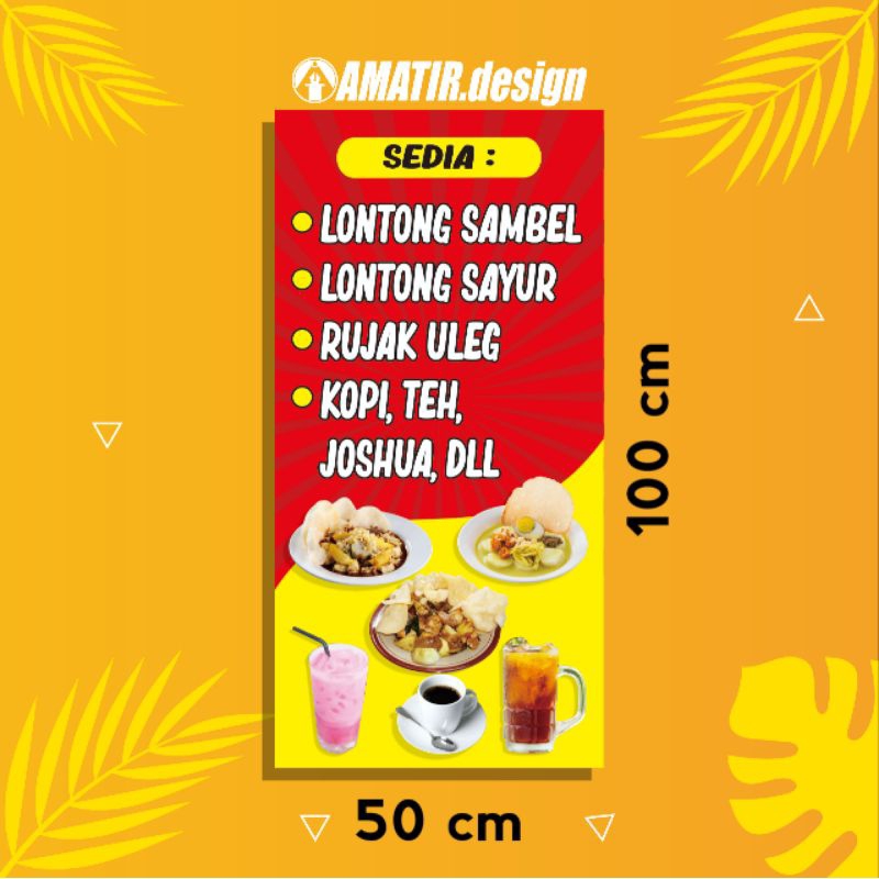 Jual BANNER LONTONG SAMBEL, BANNER LONTONG SAYUR, BANNER RUJAK 50x100 ...
