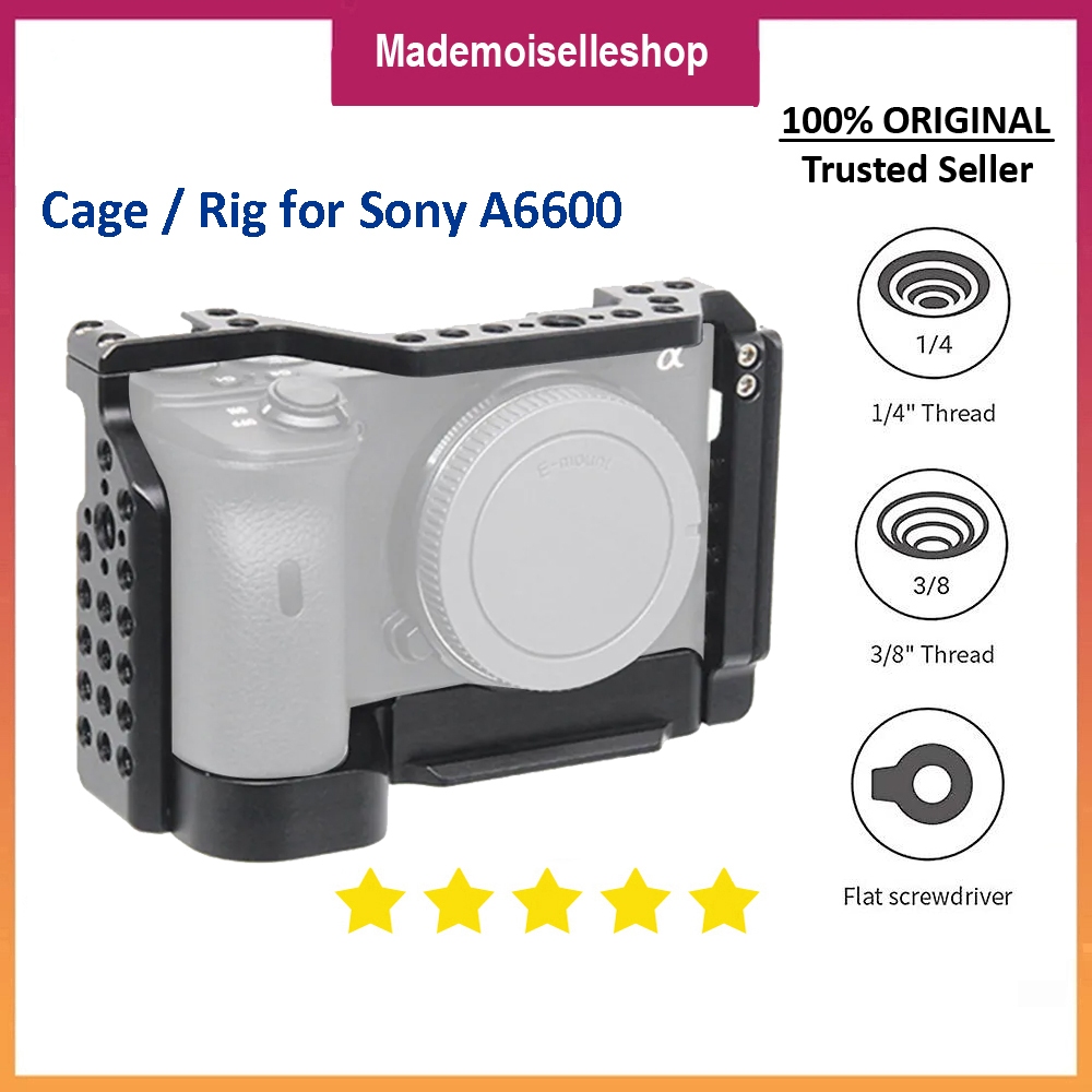 Jual Waraxe A66 Cage Rig for Sony A6600 Place Microphone Monitor Handle ...