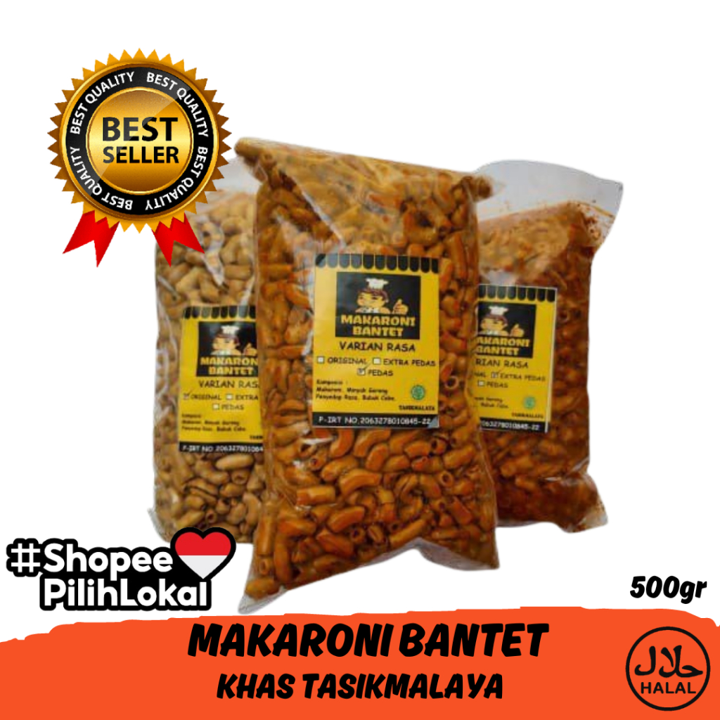 Jual MAKARONI BANTET KHAS TASIKMALAYA KEMASAN 500gr | Shopee Indonesia