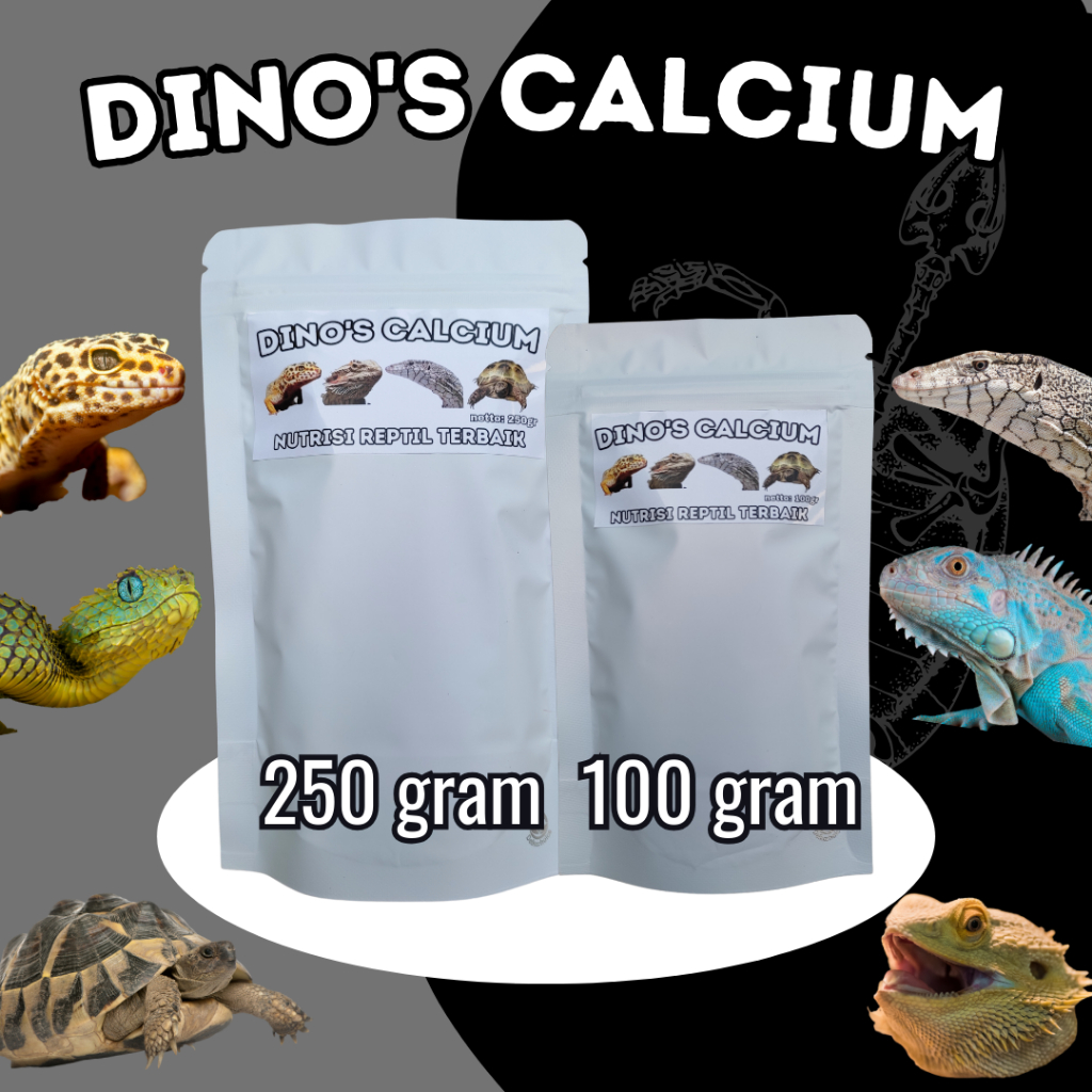 Jual Dino's Calcium + Vitamin D3 | Reptil, Gecko, Vitamin, Suplemen ...