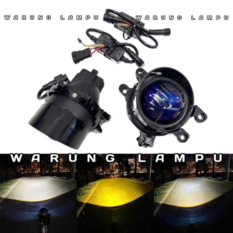 Jual BILED Foglamp Mobil 3 Warna Plus Devil 1Set Ukuran 3 Inchi Super S ...