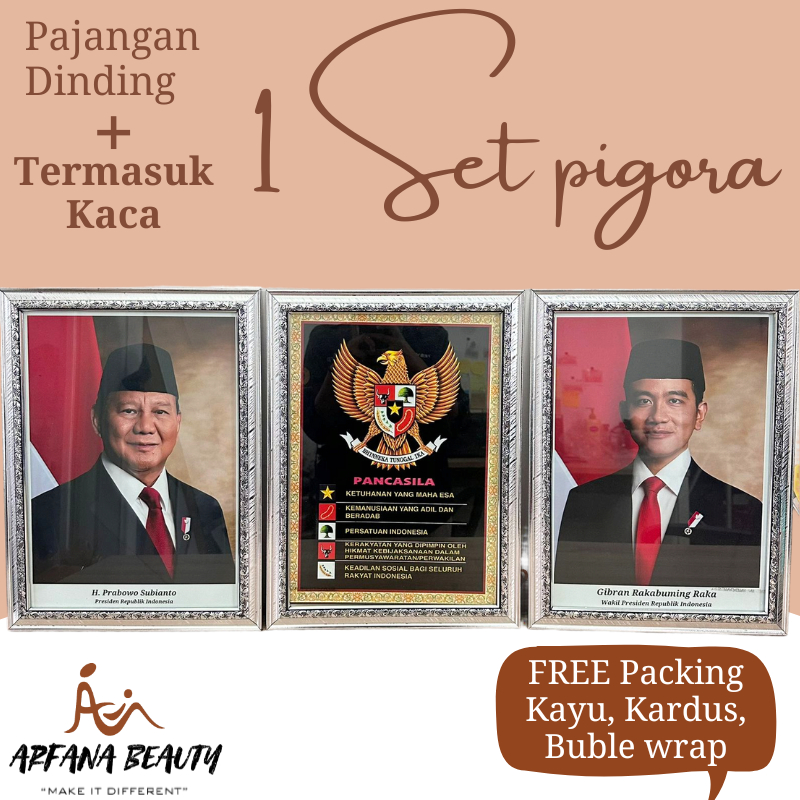 Jual Pigura Cetak Foto Gambar Presiden Dan Wakil Pak Prabowo Subianto ...
