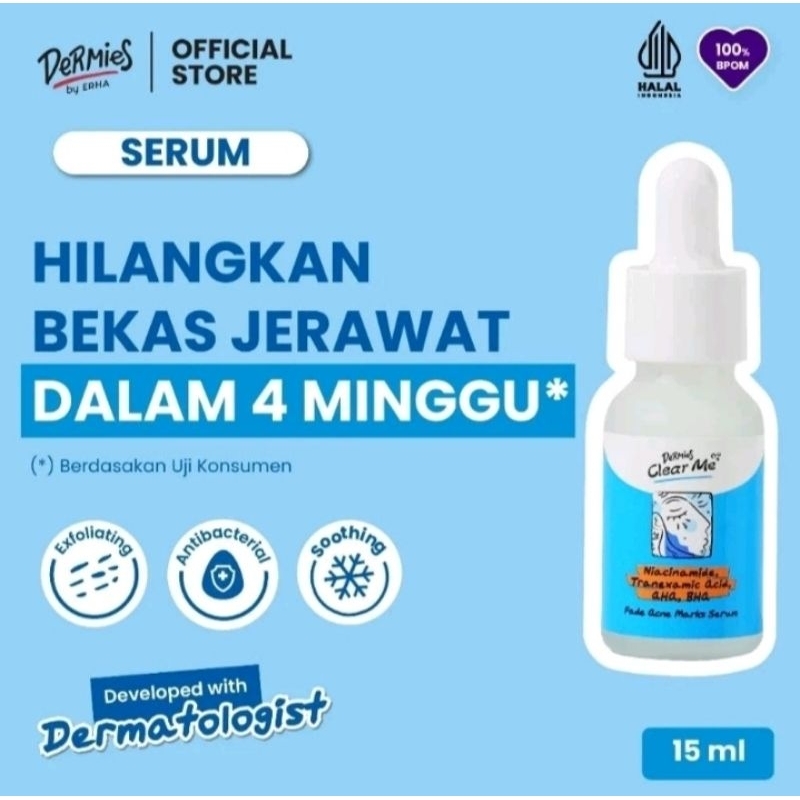 Jual DERMIES CLEAR ME Fade Acne Marks Serum 15ml | Shopee Indonesia