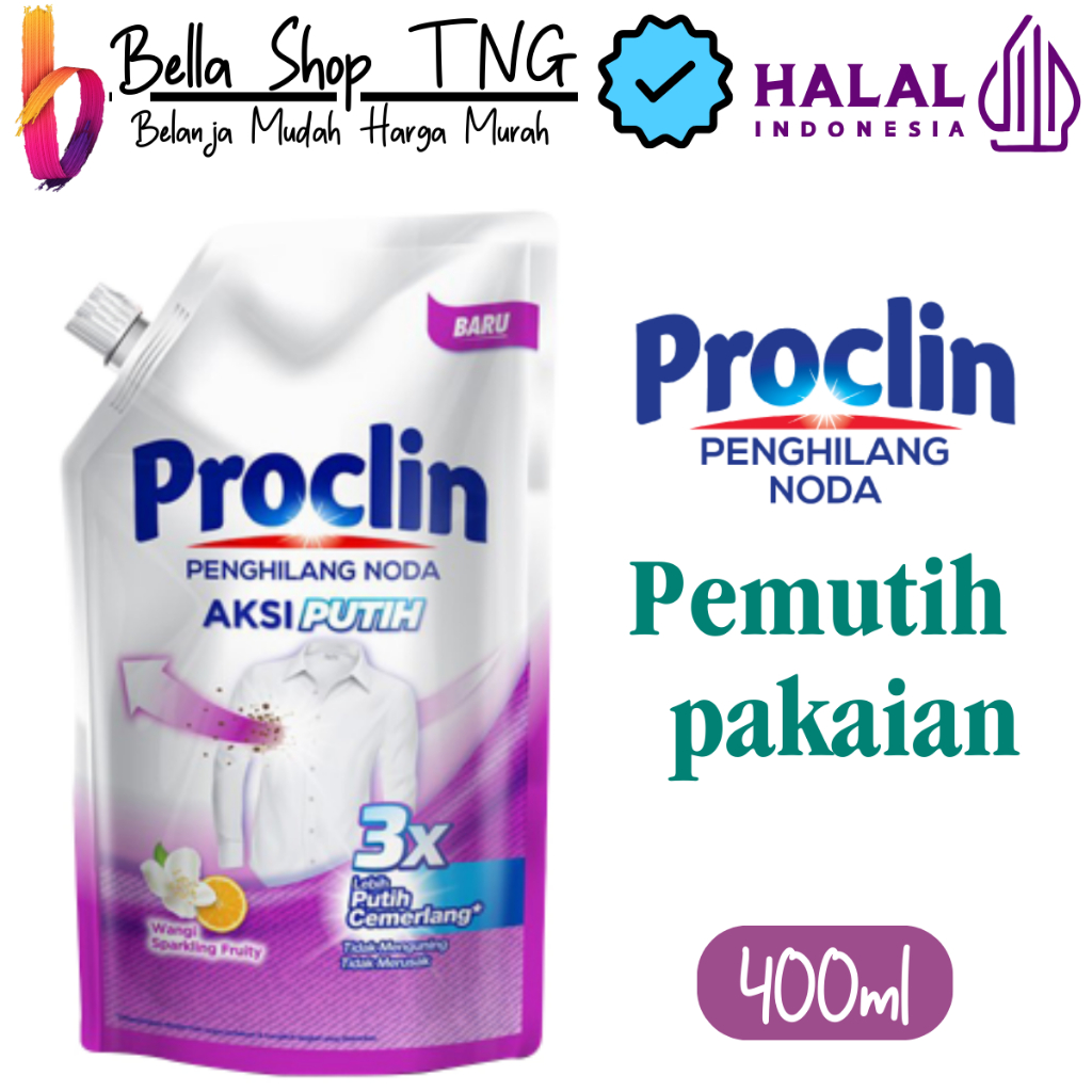 Jual Proclin Penghilang Noda Aksi Putih 400ml | Shopee Indonesia