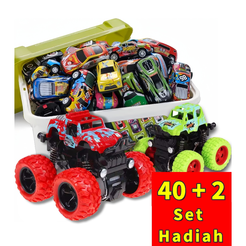 Jual [Instant/Same Day](Set Hadiah) 40 pcs Mobil Mainan Mini Berbadan ...