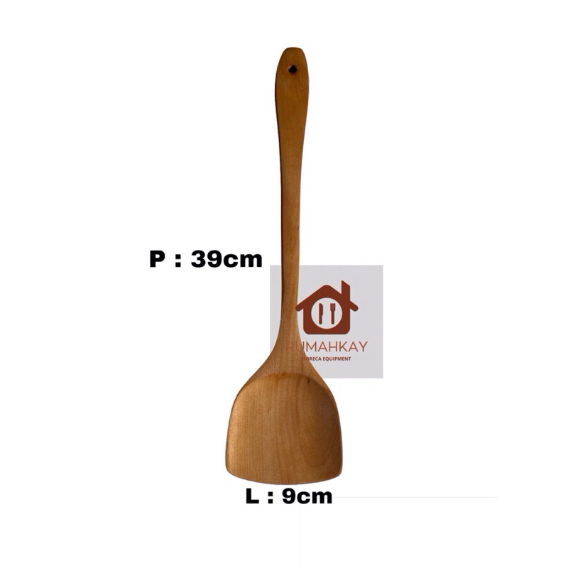 Jual Sodet Sutil Spatula Kayu alami / turner pengaduk masak | Shopee ...