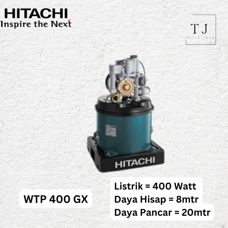 Jual Pompa Air HITACHI WTP 400 GX 400 Watt Otomatis Made in Thailand ...