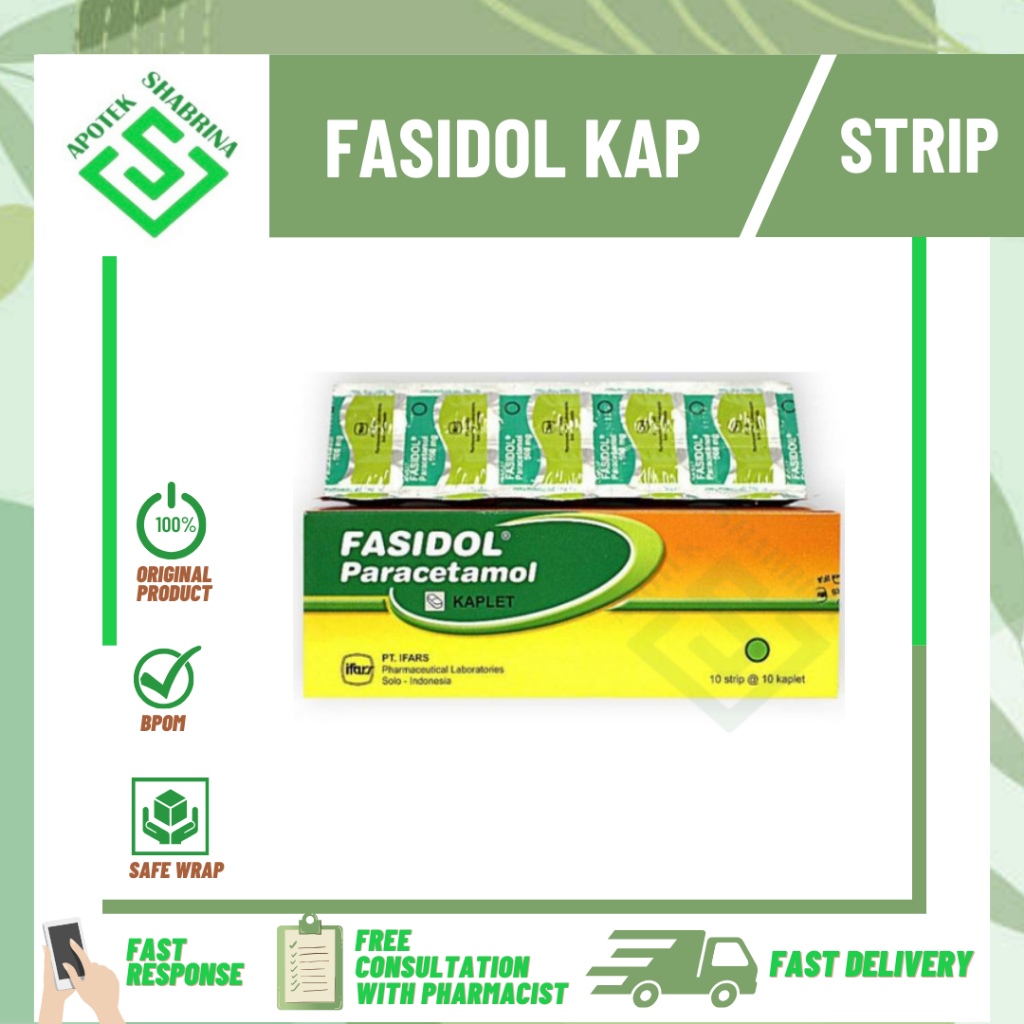 Jual Fasidol 500mg Tablet (per Strip)/ PARACETAMOL 500 MG/ UNTUK NYERI ...