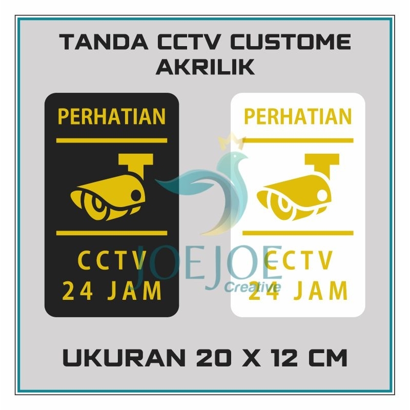 Jual Sign Akrilik -Perhatian CCTV 24 JAM -Sign Peringatan CCTV | Shopee ...