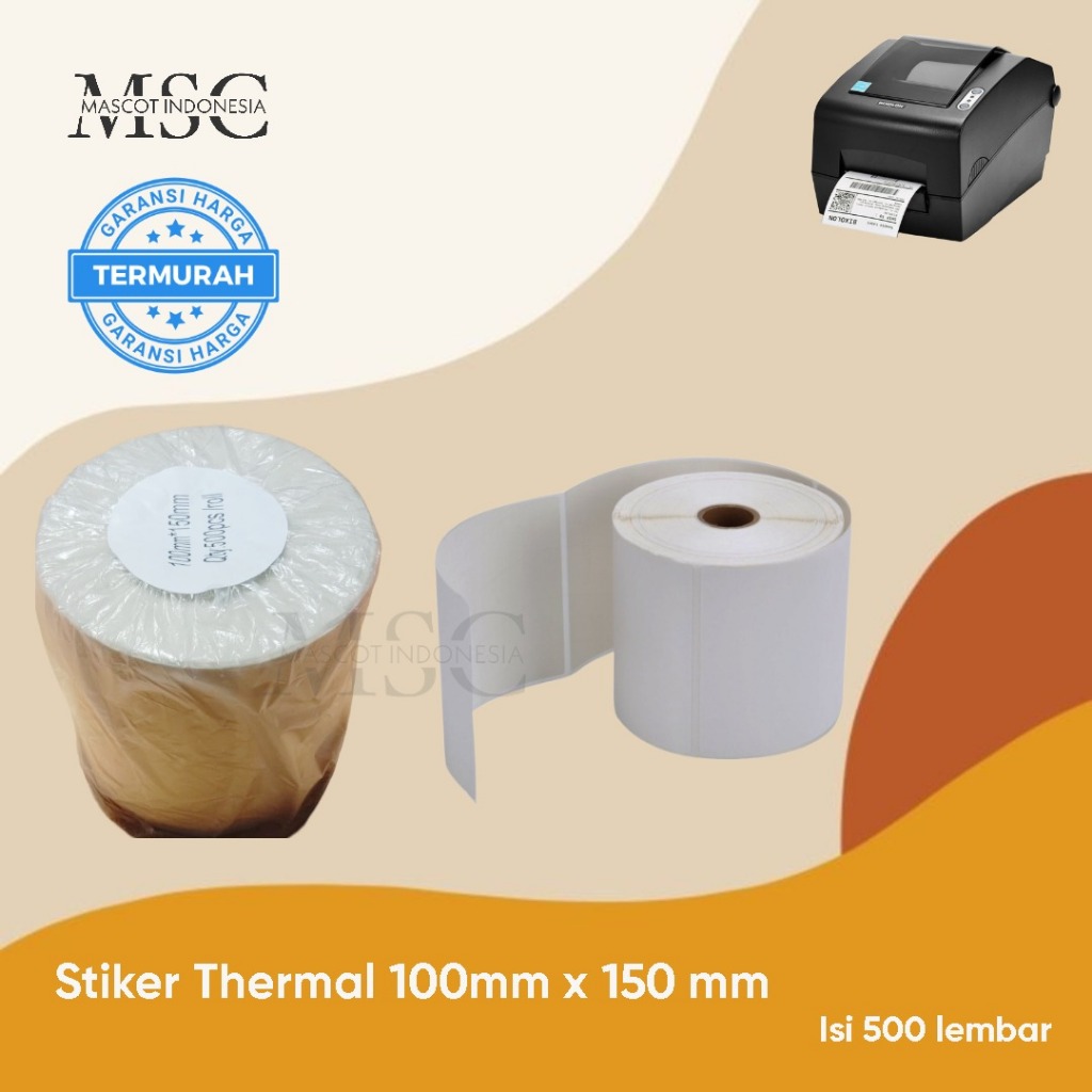 Jual Kertas Label Thermal 100x150 mm | Kertas Sticker Label | Label Thermal Barcode 100x150 mm ...