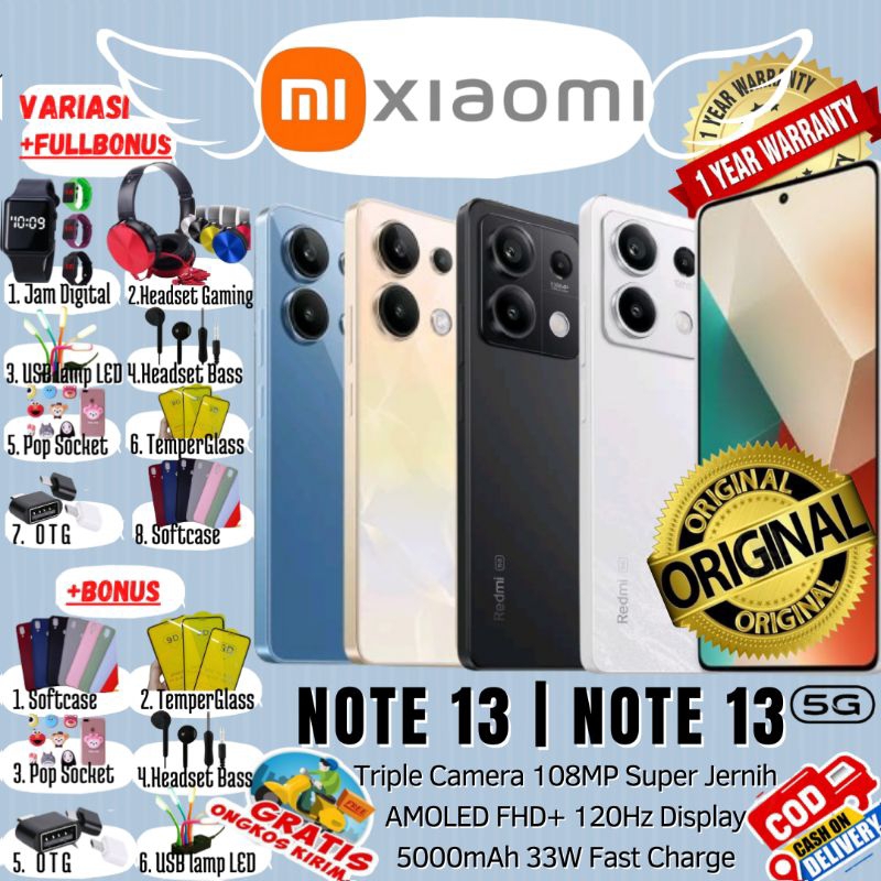 Jual XIAOMI REDMI NOTE 13 | NOTE13 5G BARU Ram 8GB+8GB/256GB Storage ...