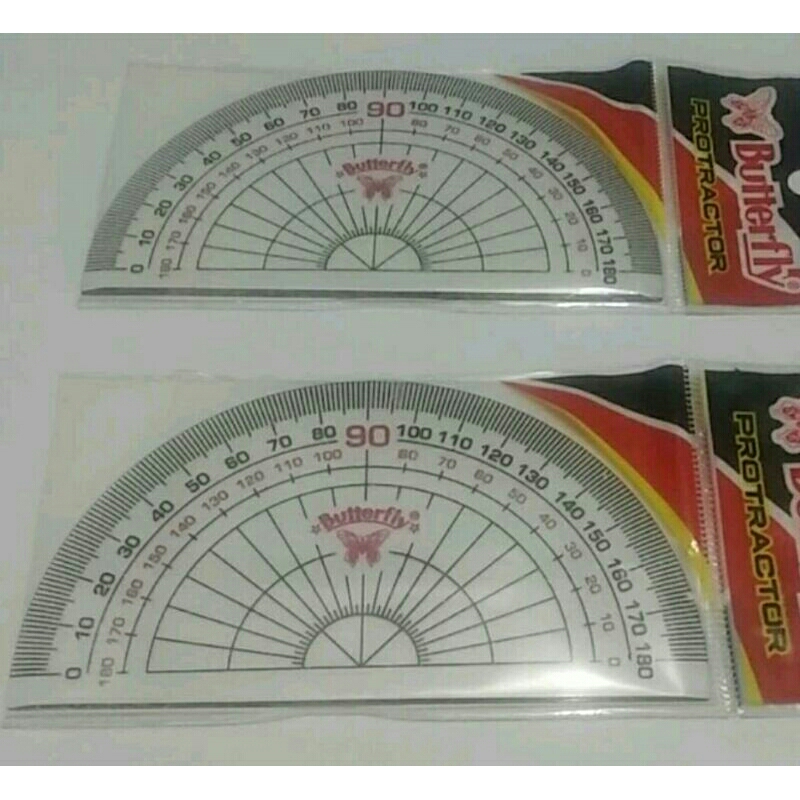 Jual BUTTERFLY PROTRACTOR 180° PENGGARIS BUSUR 180° DERAJAT 15 CM ...