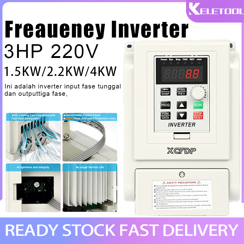 Jual Frequency Inverter Converter 220V 2.2kw Inverter Frekuensi Variabel AC 3hp 1 Fase Dalam ...