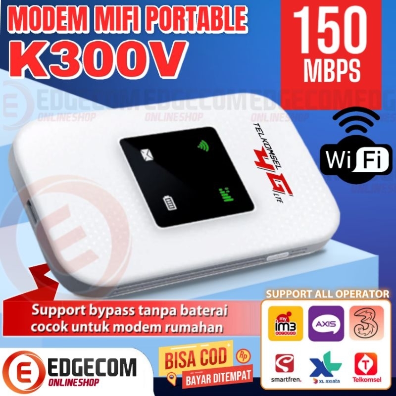 Jual Modem Mifi Portable K300 4G LTE Support All Operator Support Bypass | Shopee Indonesia