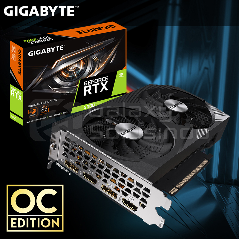 Jual GIGABYTE GeForce RTX 3060 WINDFORCE OC 12GB GDDR6 - VGA RTX3060 ...
