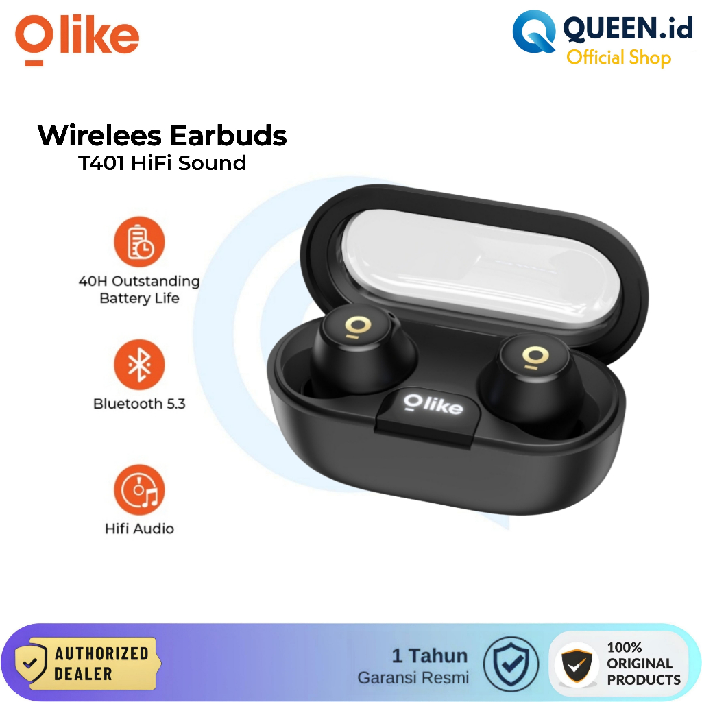Jual Olike T401 TWS True Wireless Earbuds Headset Bluetooth 5.3 HiFi ...