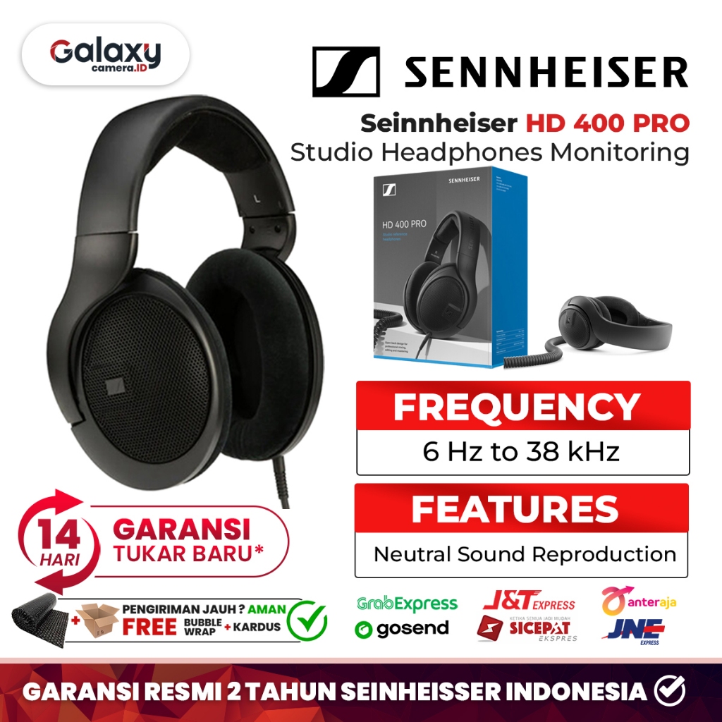 Jual SENNHEISER HD 400 PRO Studio Headphones Monitoring HD400 PRO Ori ...