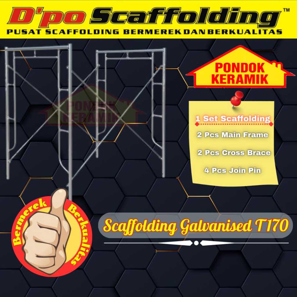 Jual Steger Perancah Scaffolding Galvanis Silver Ladder Frame (SGM) Set ...