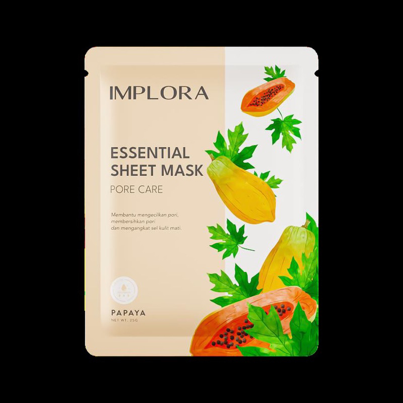 Jual IMPLORA Essential Sheet Mask 25gr - Masker Wajah Tisu Tissue ...