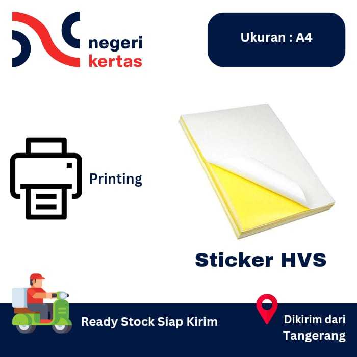 Jual STICKER HVS A4 (100 LEMBAR) | Shopee Indonesia