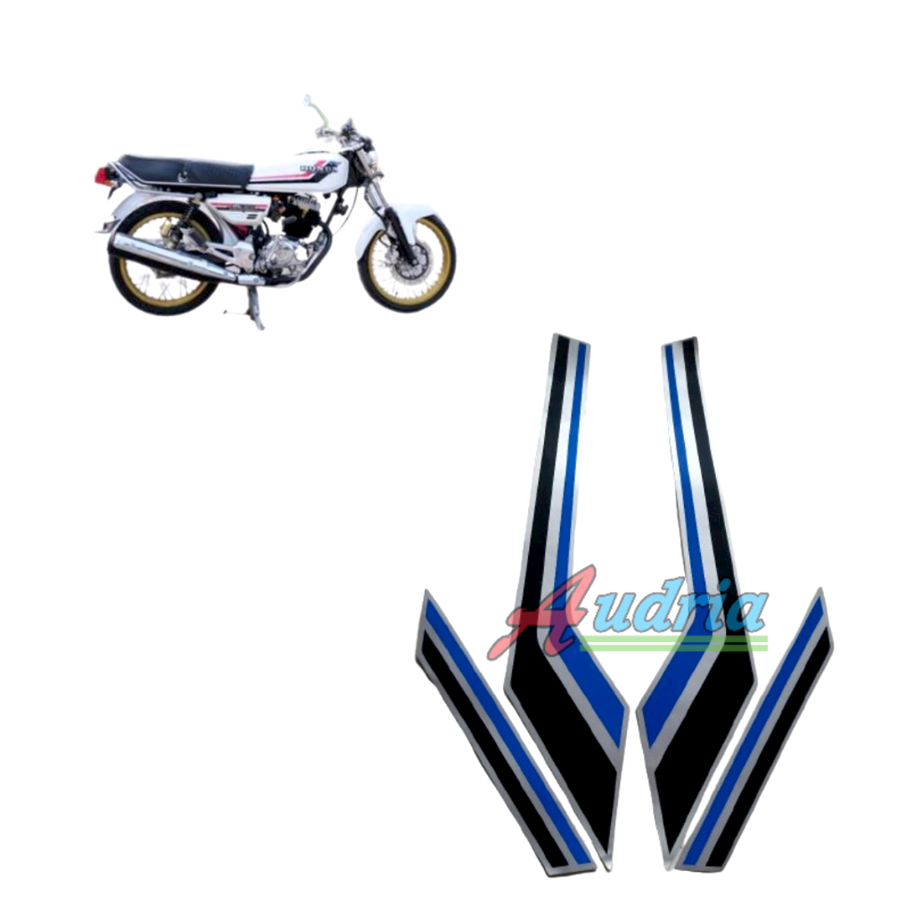 Jual Striping Sticker Lis Motor Honda CB GL 100 K5 Fullset Warna Biru ...