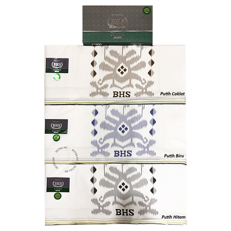 Jual Sarung BHS Cosmo Silver Hitam Putih Polos Warna | Sarung Tenun ...