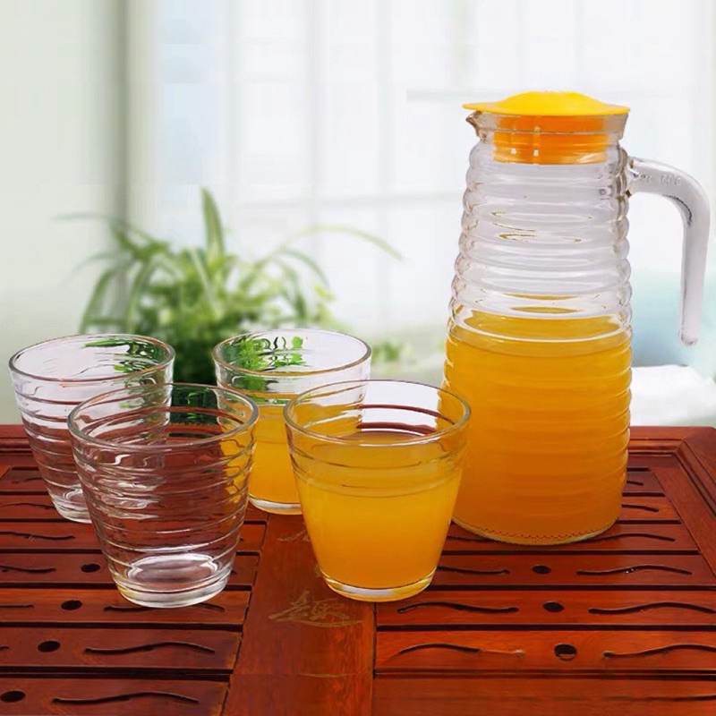 Jual WATER JUG SET 5 pcs Teko Ceret gelas 4 Pitcher Kaca Beling Minum ...