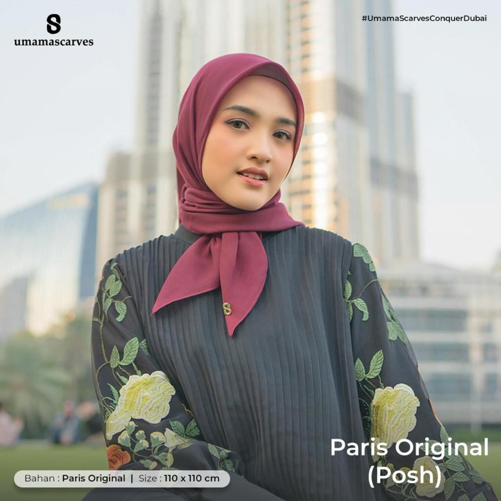 Jual Kerudung Umamascarves Paris Original Metal Logo S 110x110 cm Paris ...