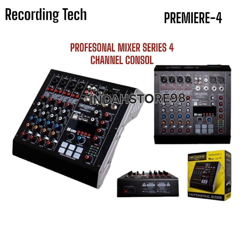 Jual MIXER RECORDING TECH PREMIERE 4 ORIGINAL PROFESIONAL MIXER 4 CHANNEL PREMIER 4 | Shopee ...