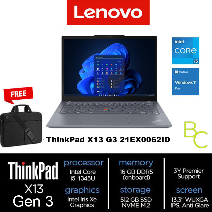 Jual Lenovo ThinkPad X13 Gen 3 (Intel) Core i5-1345U 16GB 512GB SSD ...