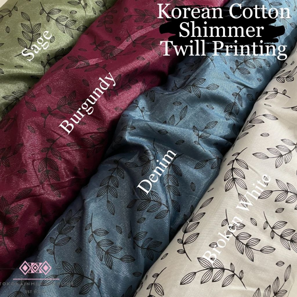Jual Kain Korean Shimmer Cotton Twill Original Silk Premium Original ...