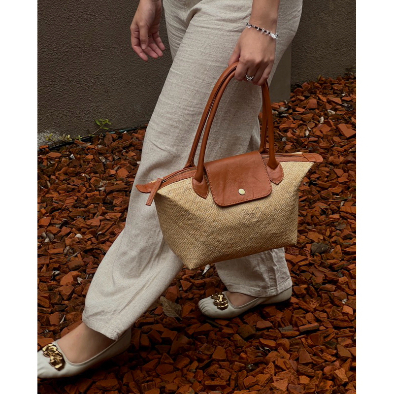 Jual Olivia Bag - Basic / Tas Rotan Kulit, Rattan Bag Kulit Sapi ...