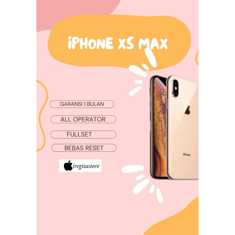 Jual Iphone XS Max 64gb 256gb SECOND BEKAS FULLSET GARANSI 1 BULAN ...