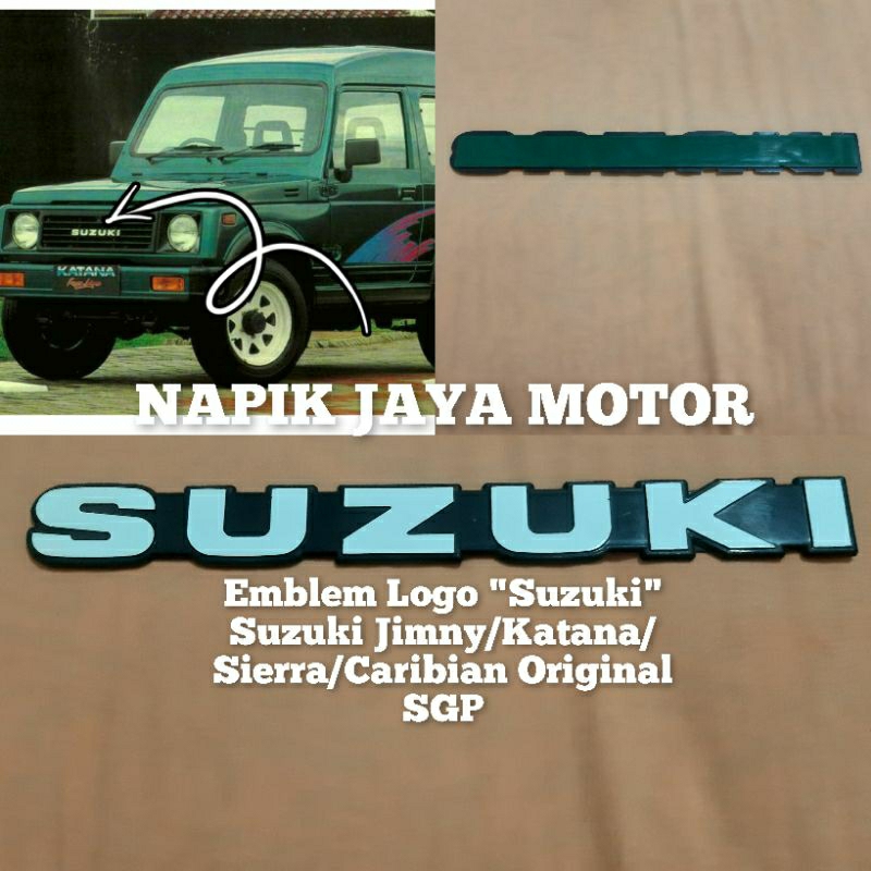 Jual Emblem Logo "Suzuki" Suzuki Jimny/Katana/Sierra/Caribian Original SGP | Shopee Indonesia