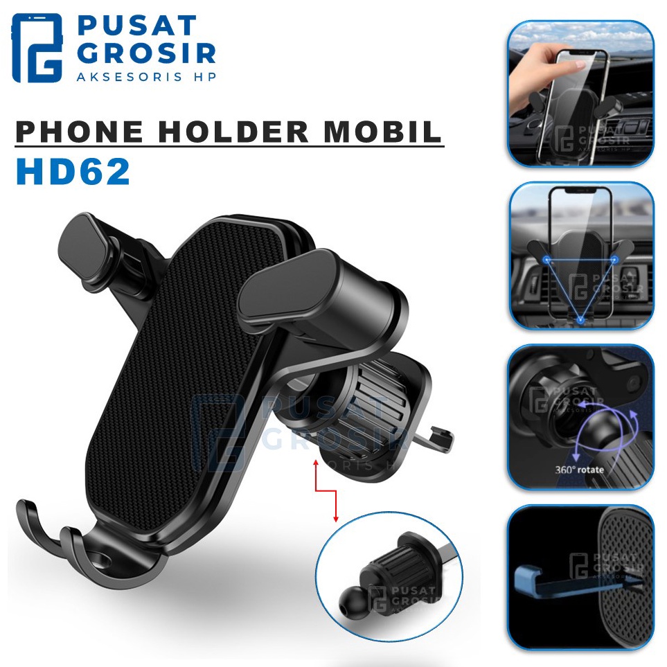 Jual ART A7T6 Car Phone Holder HD62 HD62 pasang AC mobil tempat dudukan ...