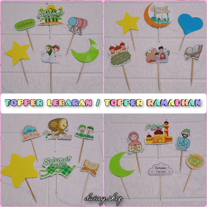 Jual TOPPER KUE ULTAH / TOPPER LEBARAN / TOPPER RAMADHAN / KUE LEBARAN ...