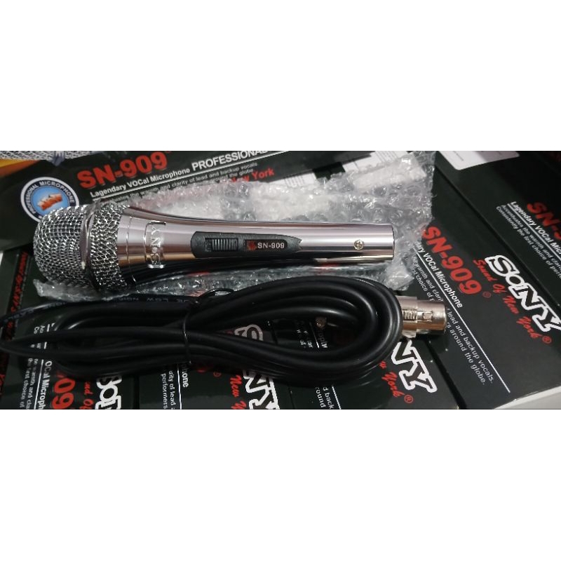 Jual TERMURAH MICK SONY SN-909 SILVER [sudah sama kabel]+A full besi ...