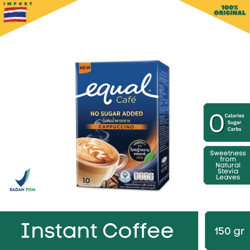 Jual Equal Coffee Cappucino No sugar 10's | Shopee Indonesia
