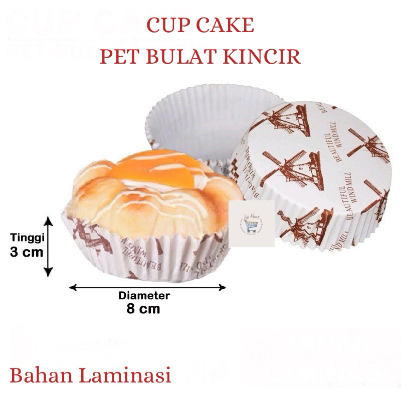 Jual Paper cup case roti bulat 8 cm kincir isi 10 pcs | Cup Cake Bulat ...