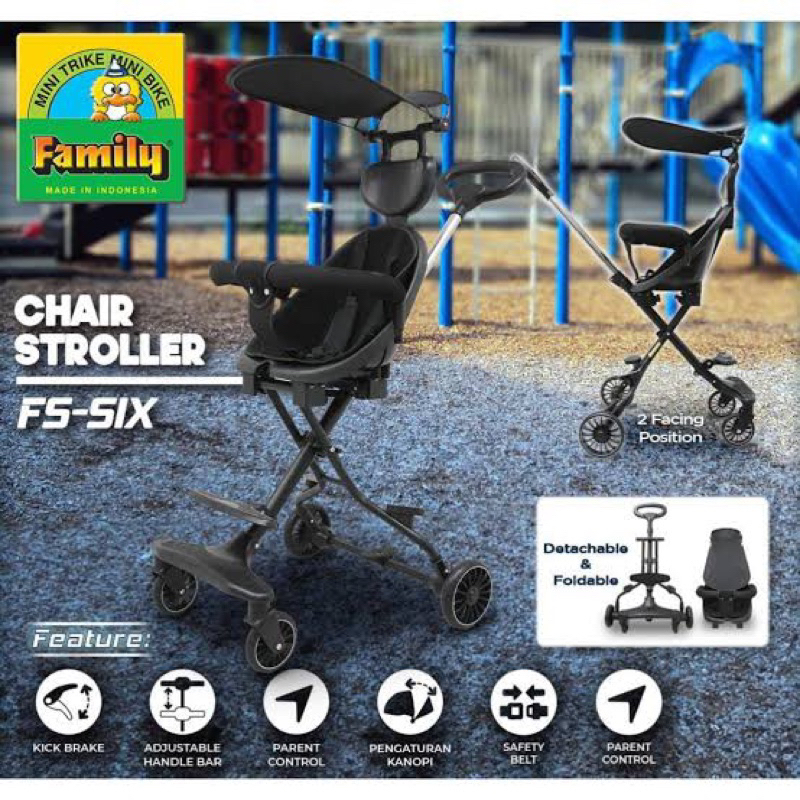 Jual stroller duduk bayi family six bisa hadap depan belakang | Shopee ...